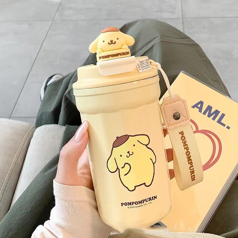 480ML Sanrio Hello Kitty Thermos 304 Stainless Steel Insulated Cup Cute Kuromi Doll Water Bottle ...