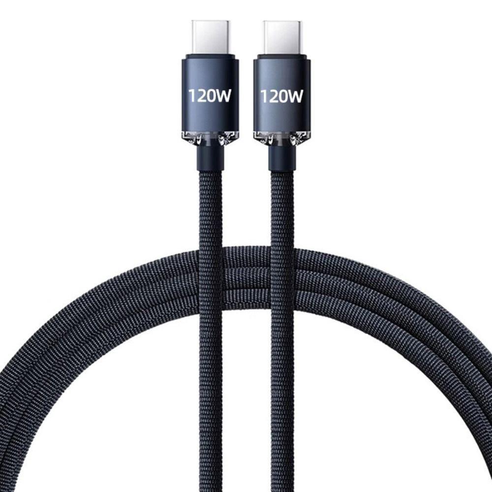 480Mbps Durable Braided 120W Quick Charge USB C Cable Type-C Charging ...