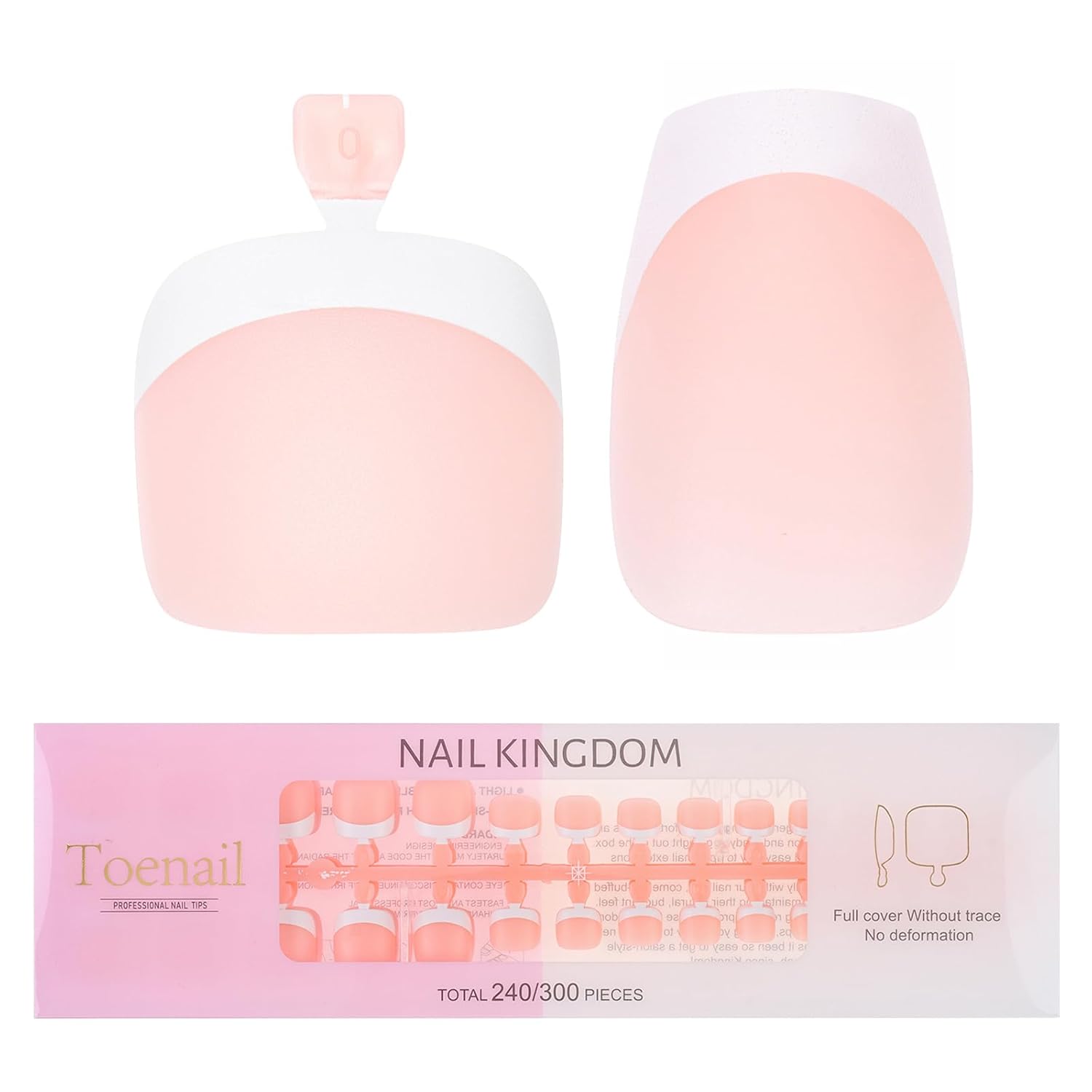 480PCS French Tips Gel x Nail Tips, White-Natural White French Press on ...