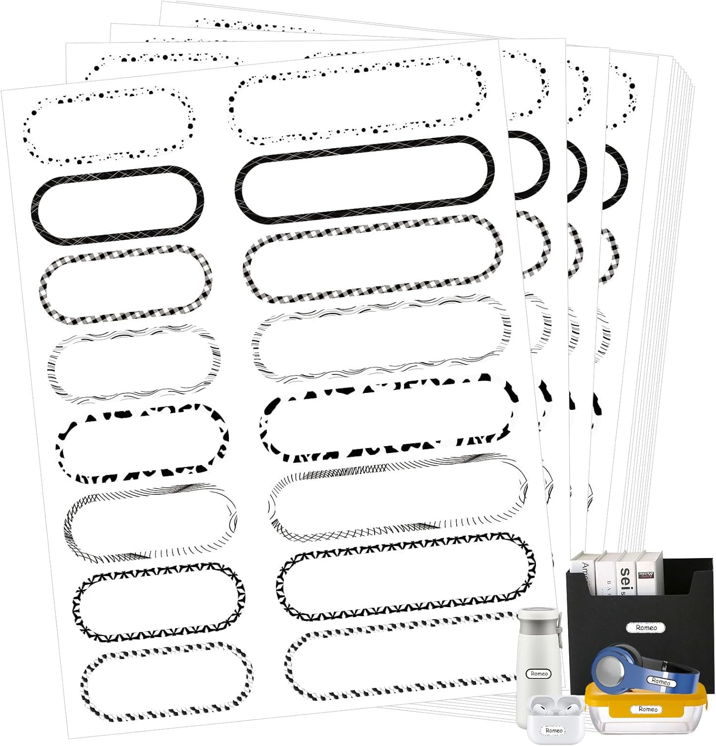 480PCS Waterproof Labels for Bottles, Self-Laminating Multipurpose Name ...