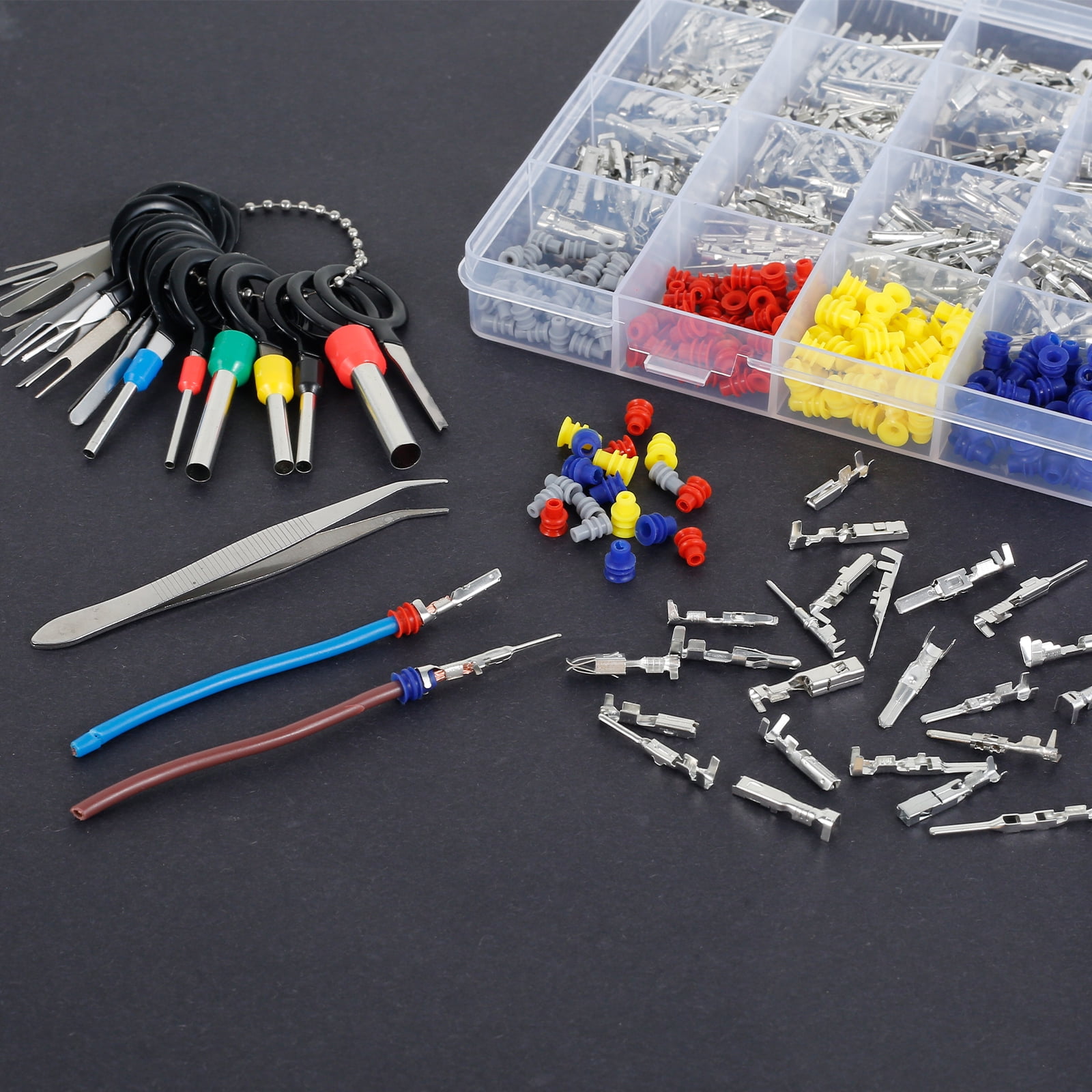 480Pcs Automotive Pin Connector Kit 24 Type Copper Wire Terminal Pin ...