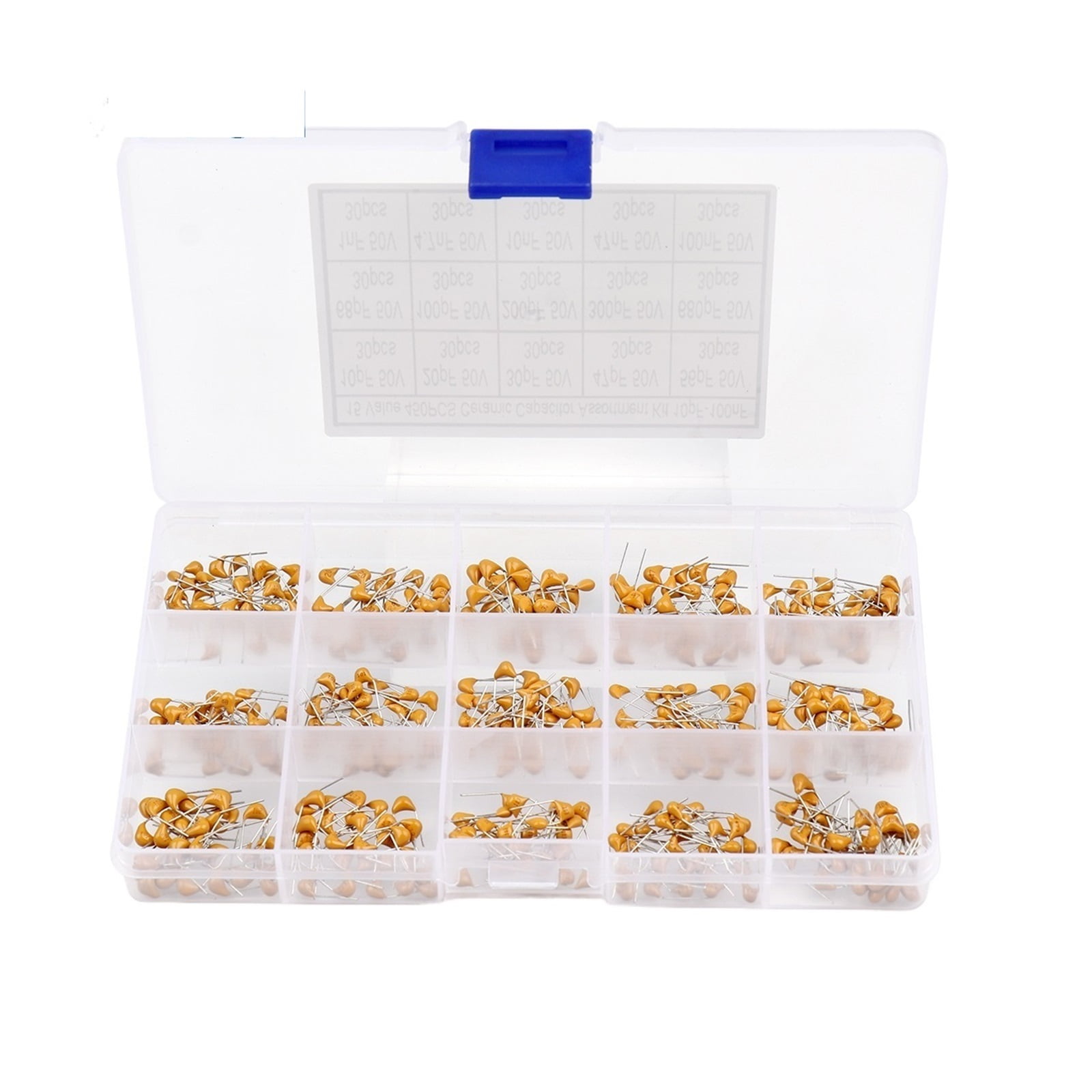 480Pcs/Box Ceramic Capacitor Assorted Kit Multilayer Ceramic Capacitors ...