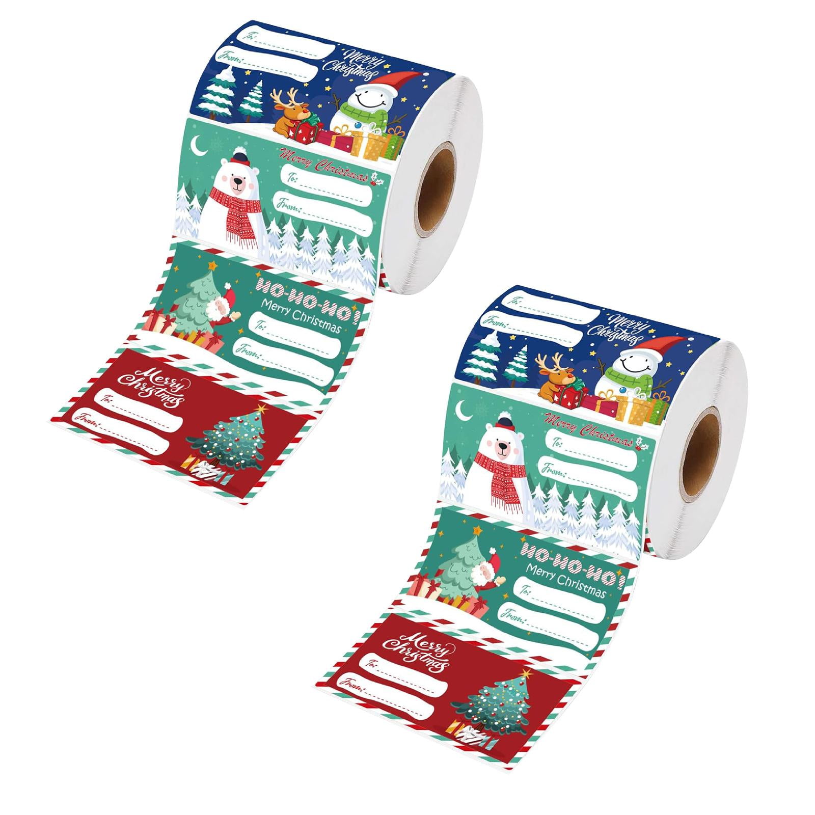 Taplcvy Christmas Gift Tags Self-Adhesive Stickers 400 Pack - Walmart.com