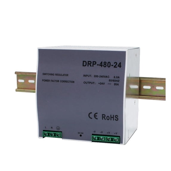 480W DC 12V 24V 36V 48V Output 10A 13.3A 20A 40A DRP-480 Rail Type ...