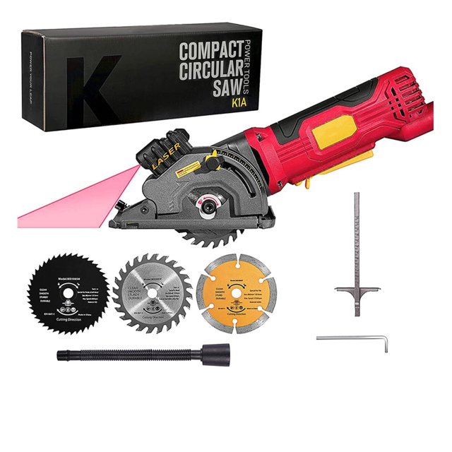 480W Mini Electric Circular Saw 3700RPM 85mm With Guide Scale Ruler ...