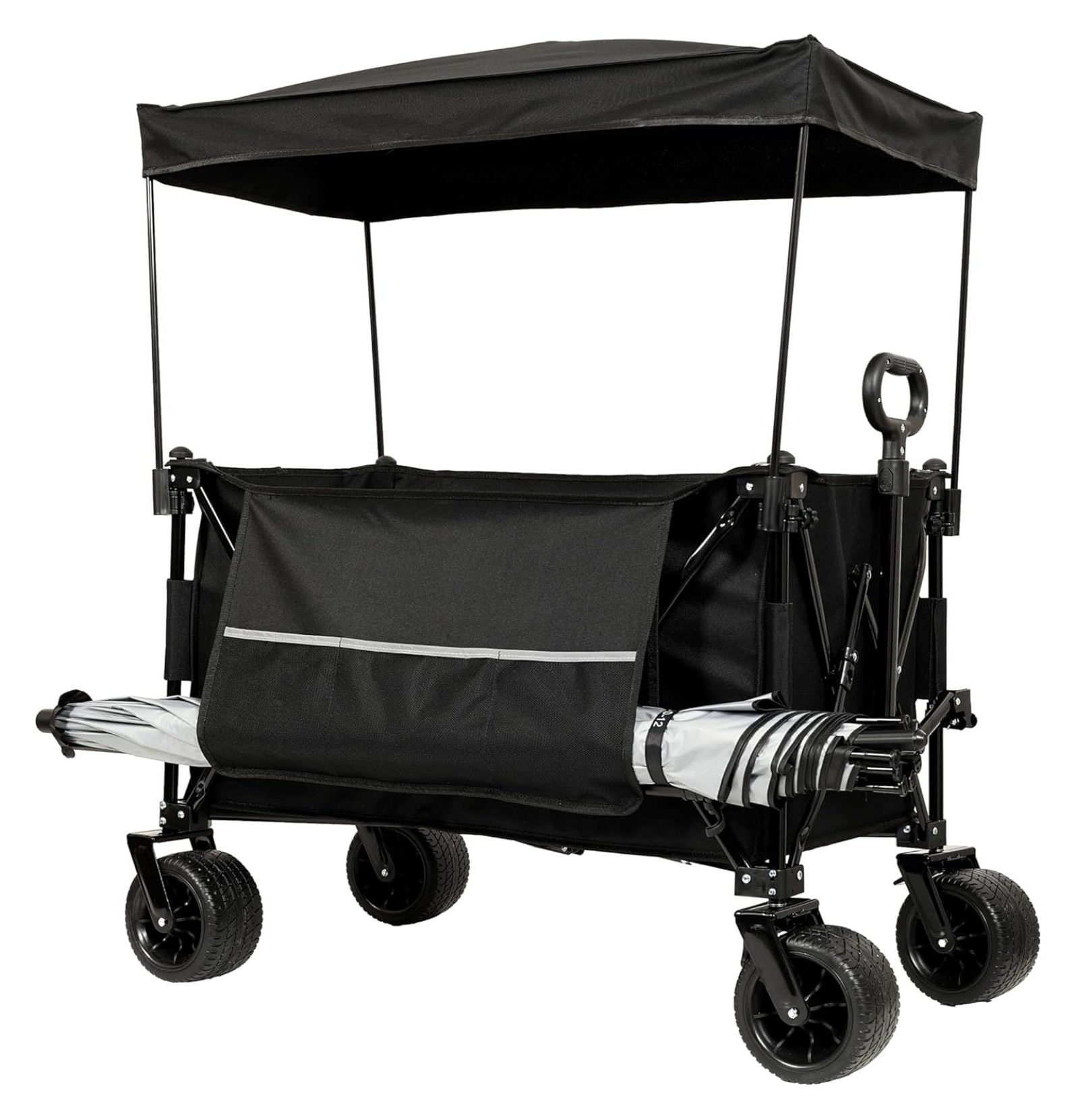 480lbs Collapsible Wagon, Heavy Duty Folding Wagon Cart with Removable ...