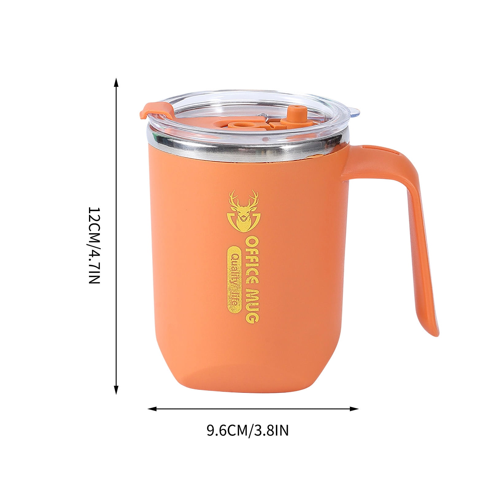 480ml 304 Stainless Steel Double-Layer Insulated Mug with Handle, Vacuum Thermal Coffee Cup with ...