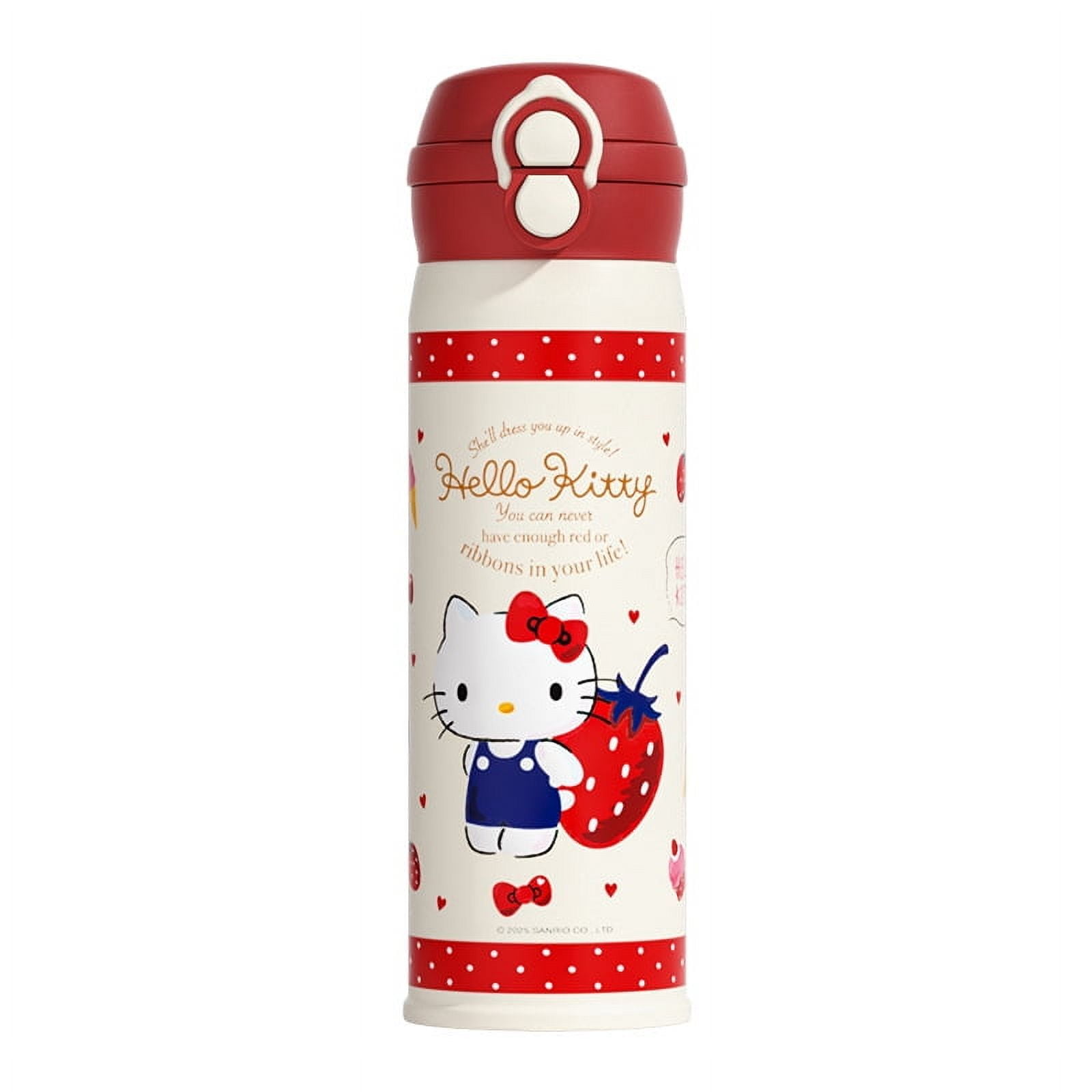 480ml Insulated Water Bottle Sanrio Hello Kitty Stainless Steel Thermos Cup Kawaii Thermal Flask ...