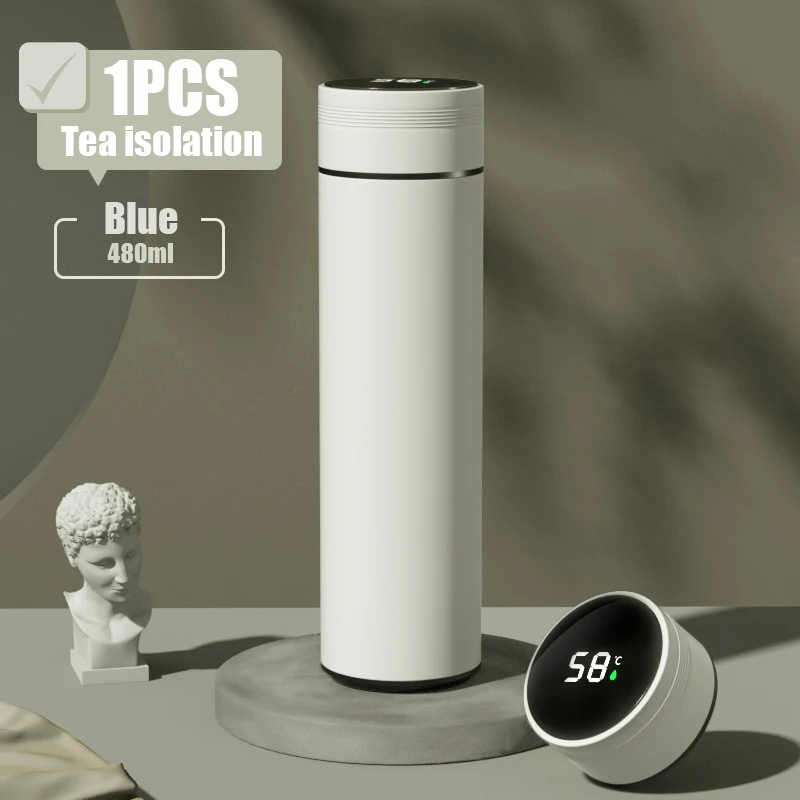 480ml Smart Thermos Cup 304 Stainless Steel Smart Temperature Display ...