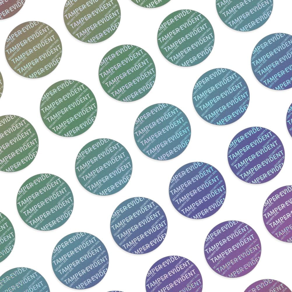480pcs/10 Sheets Tamper Evident Labels 0.8 inch Holographic Security ...