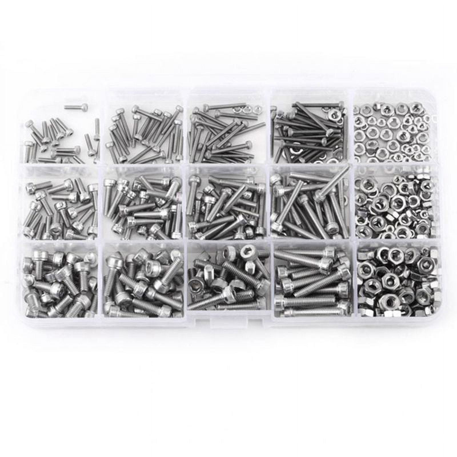 480pcs M2 M3 Hex Socket Screws Set Stainless Steel Hex Socket Cap Nuts ...