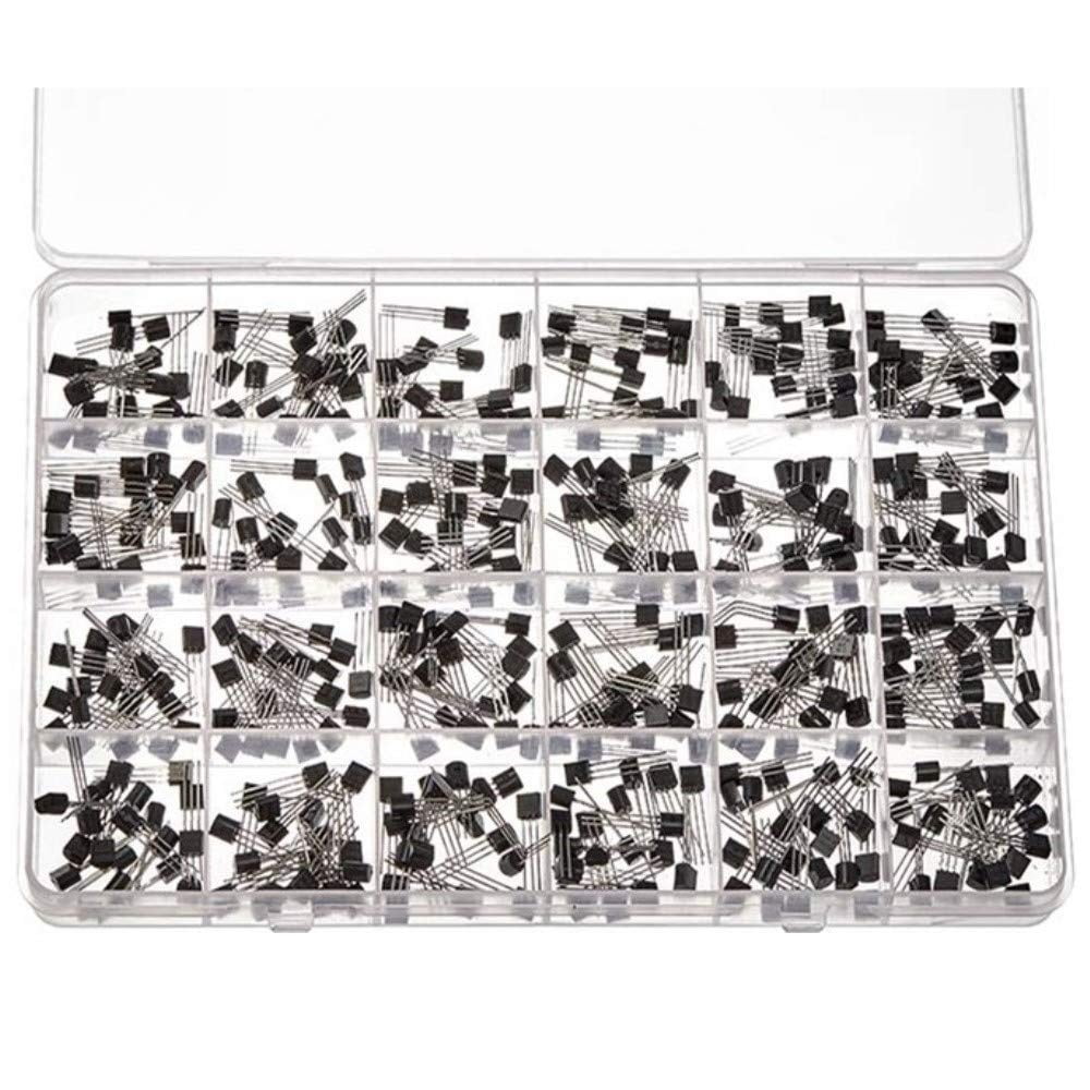 480pcs Transistor Kit A1015 BC327 BC337 C1815 S8050 S8850 2N2222 2N2907 ...