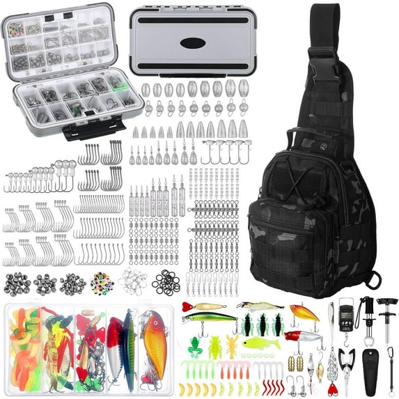 482 Pcs Fishing Tools Kit Fishing Accessories Kit Include Fish Hook ...