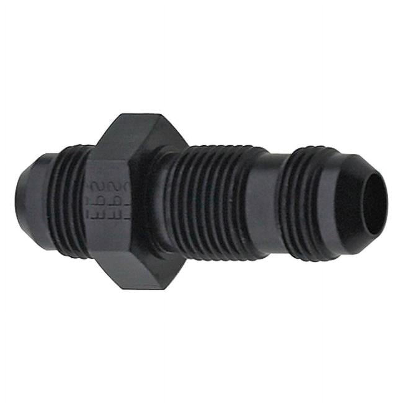 483212-BL -12 AN Straight Bulkhead Fitting - Black - Walmart.com