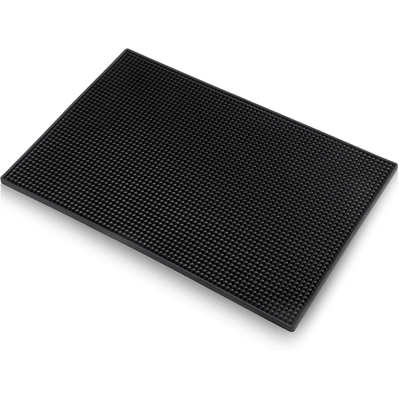 48421 Rubber Bar Service Mat for Counter Top, 12-Inch by 18-Inch, Black ...