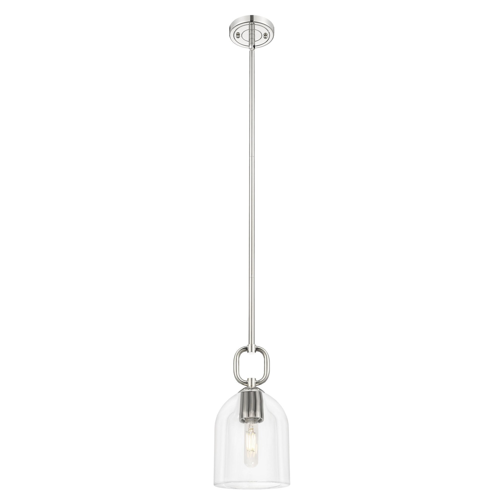 485-1S-PN-G487-6CL-Innovations Lighting-Hudson - 1 Light Stem Hung Mini ...