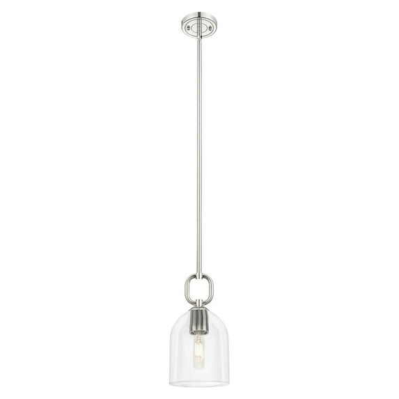 485-1S-PN-G487-6CL-Innovations Lighting-Hudson - 1 Light Stem Hung Mini ...