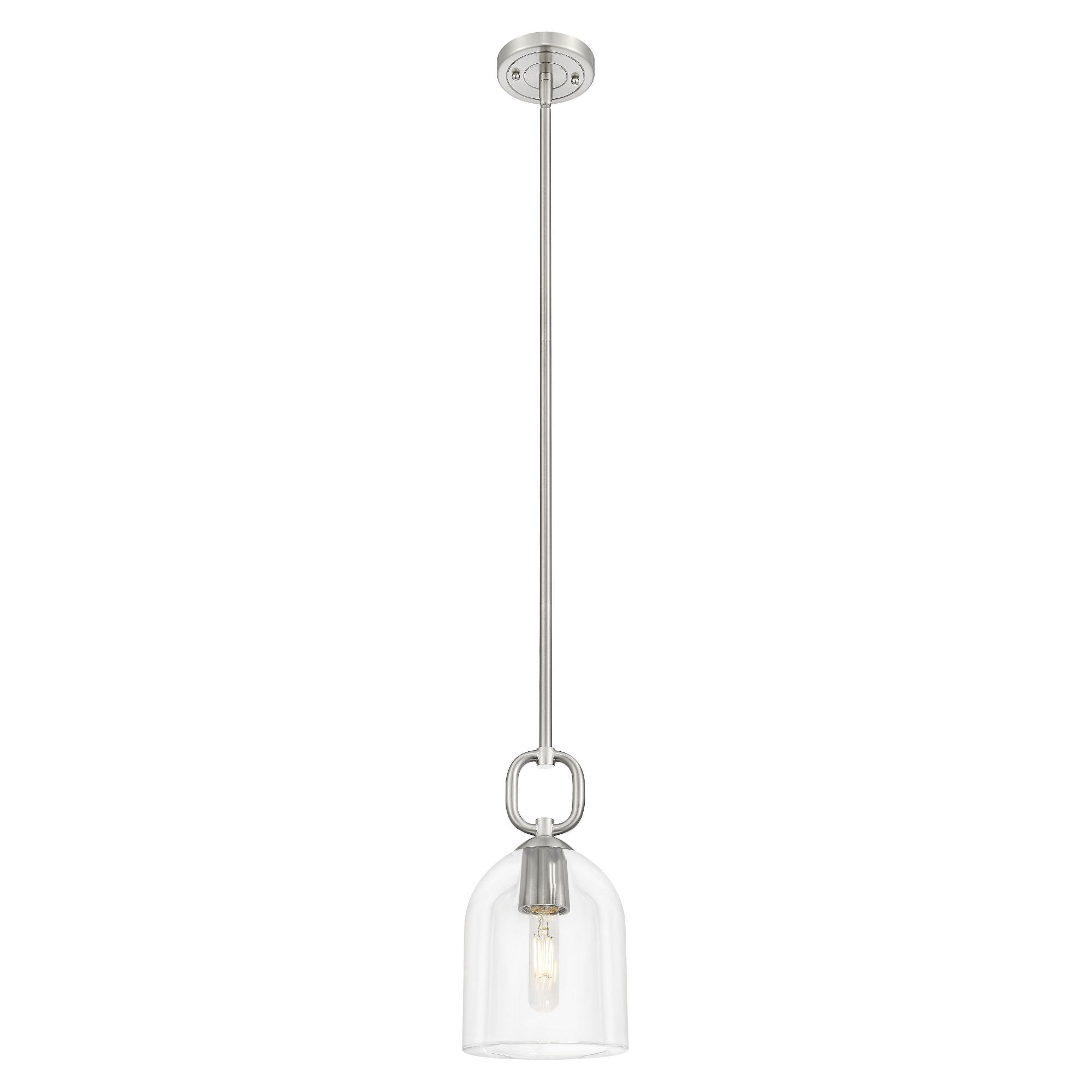 485-1S-SN-G487-6CL-Innovations Lighting-Hudson - 1 Light Stem Hung Mini ...
