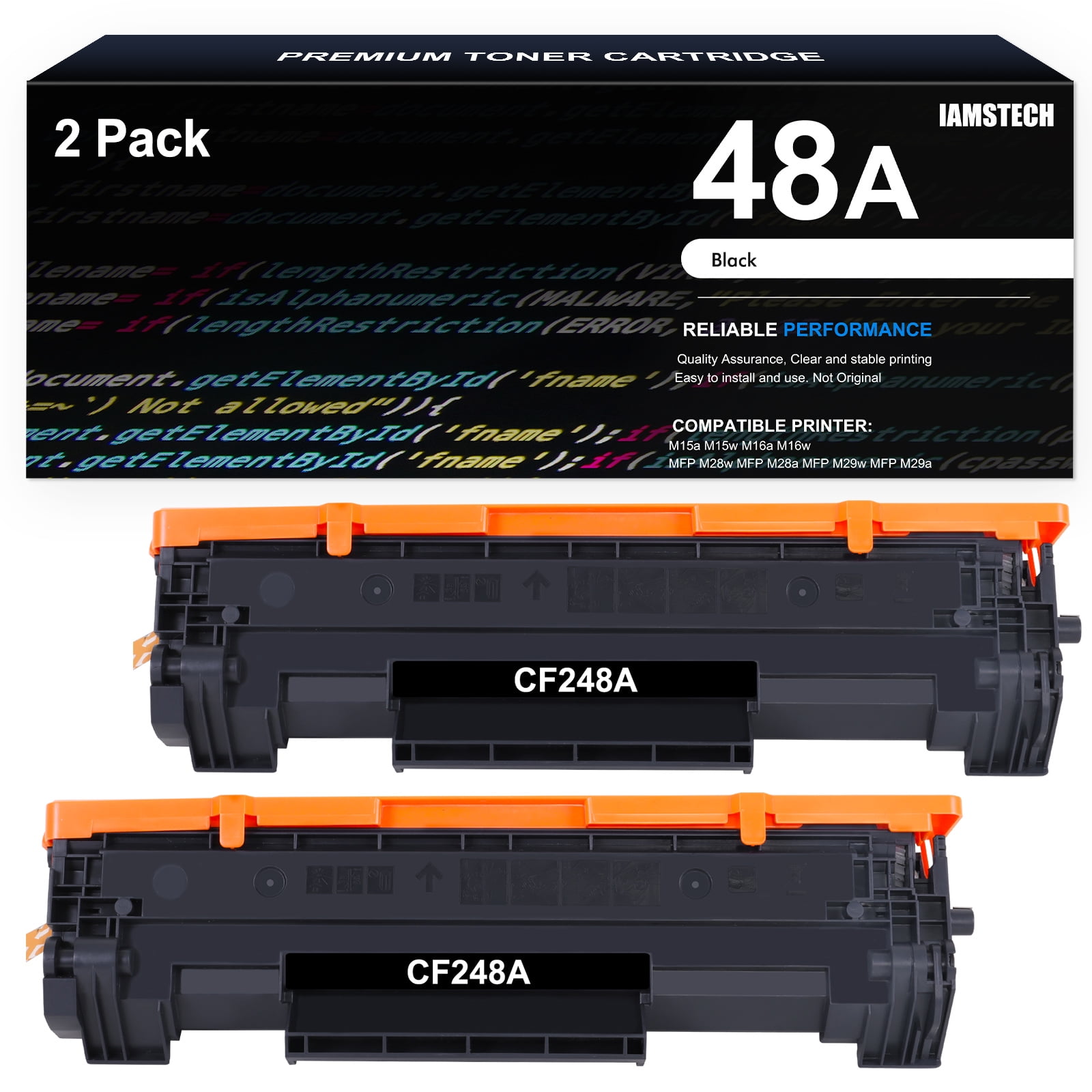 IAMSTECH Compatible HP 48A CF248A Toner for Laserjet Pro M15w-M30w ...