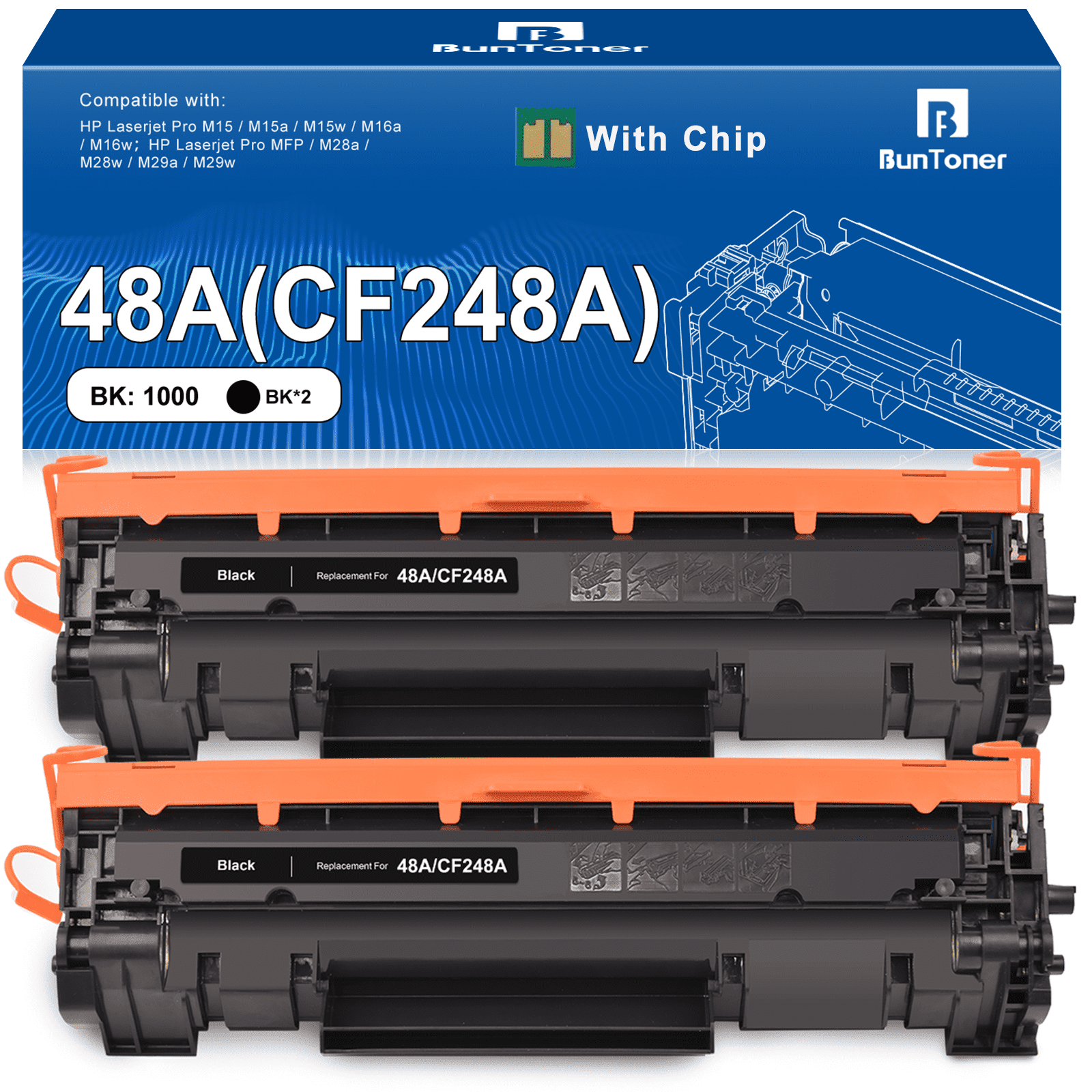 48A CF248A Toner Cartridge Compatible for HP 48A Compatible with HP ...