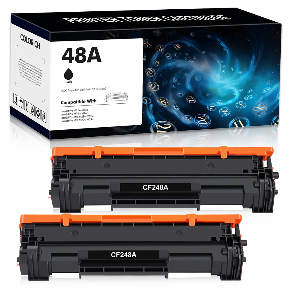 48A Toner Cartridge 2-Pack Compatible for HP 48A CF248A for HP Laserjet ...