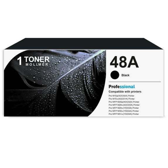 48A Toner Compatible for HP 48A CF248A Toner Cartridge Black for LaserJet Pro M15w M30w Printer ...