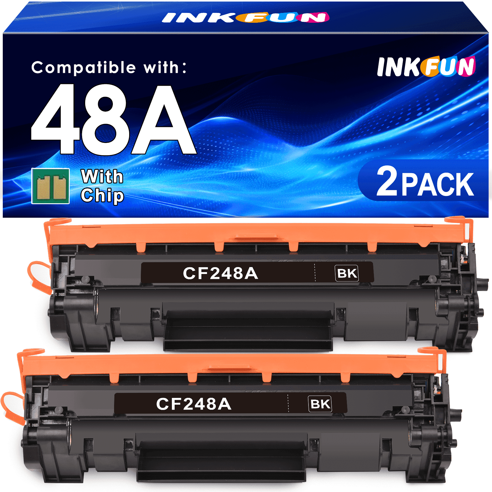 INKFUN 48A Toner Cartridge Compatible for HP CF248A Black Printer Page ...