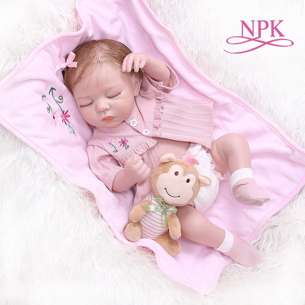 48CM newborn bebe realistic reborn soft full body slicone lifelike ...