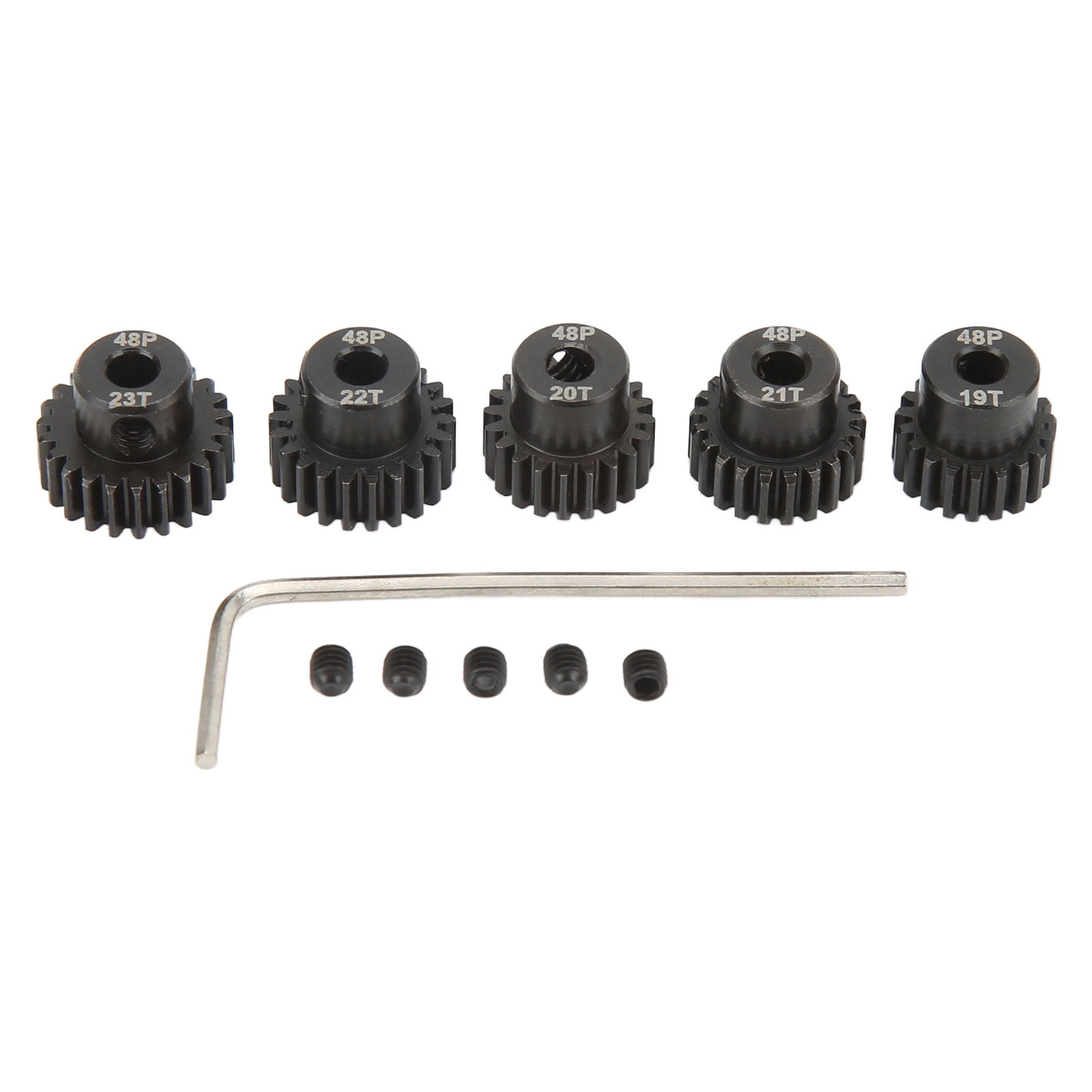 48DP 3.175mm RC Car Motor Gear Set - 19T 20T 21T 22T 23T Pinion Gears ...