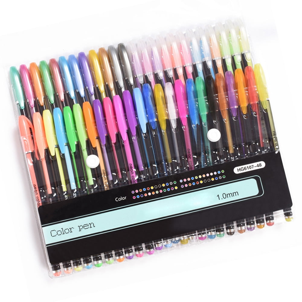 48Gel Pens Set Metallic Pastel Glitter neon marker Pen For Adult ...