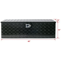 BATONECO 48 Inch Aluminum Trailer Tool Box Truck Bed Tool Box w/ Side Handle Heavy Duty Tool ...