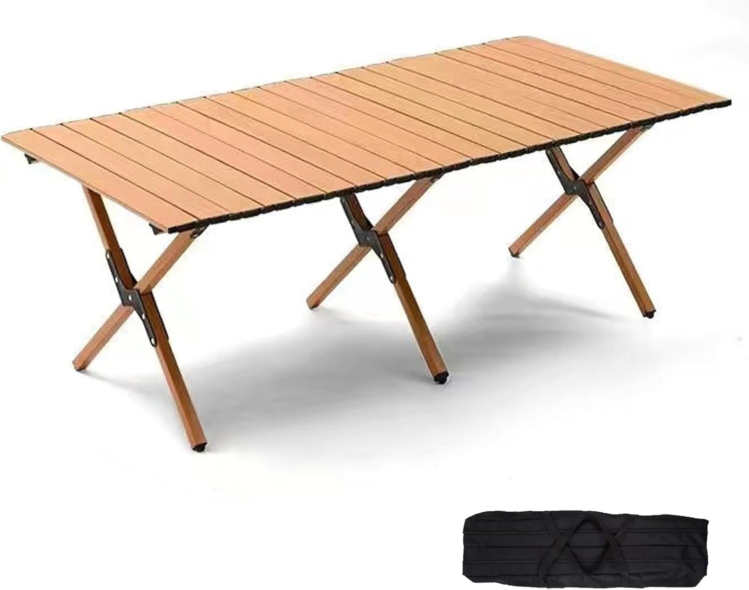 48Inch Folding Camping Table, Lightweight Roll-Up Table Aluminum Low ...