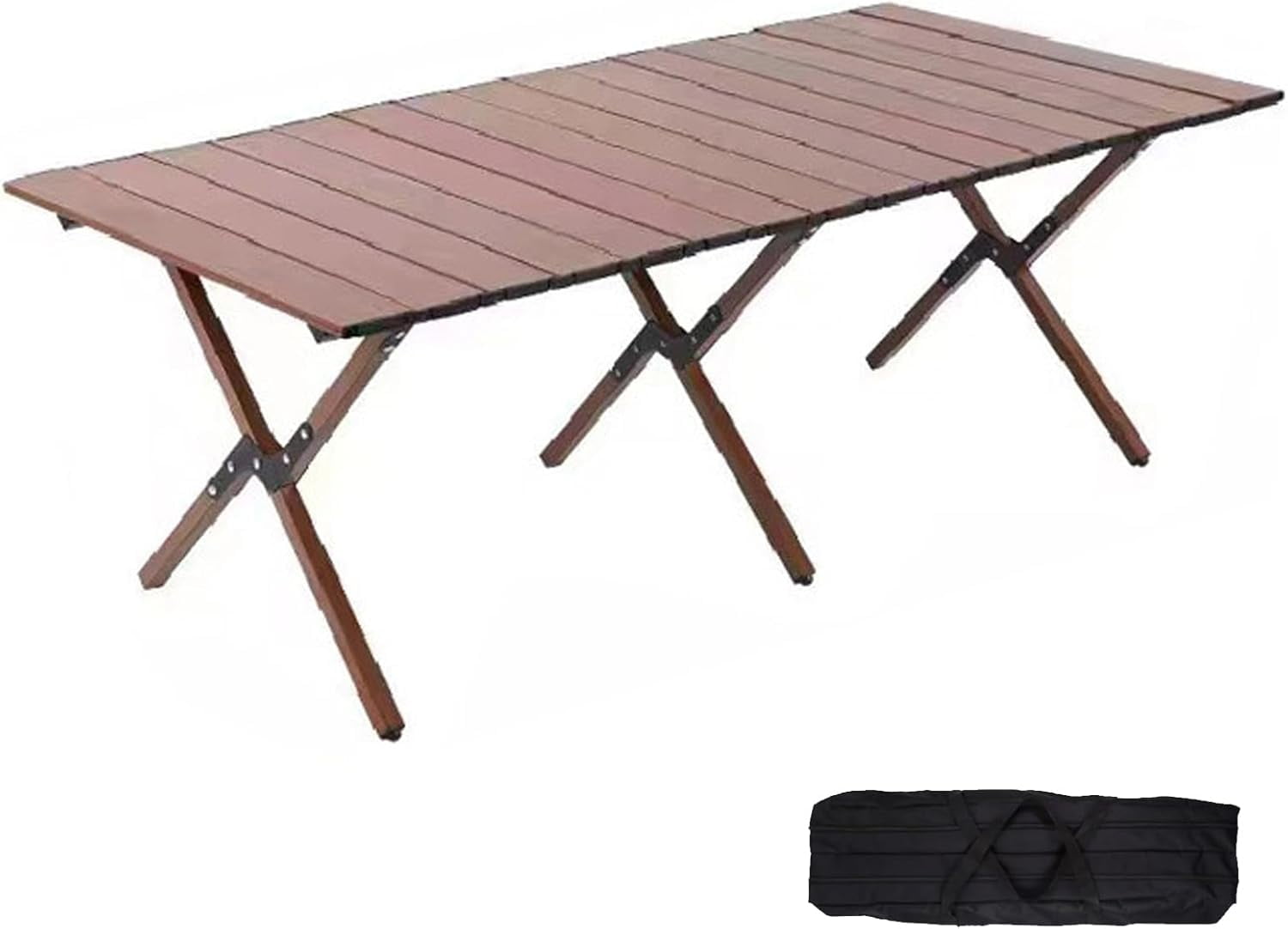 48Inch Folding Camping Table, Lightweight Roll-Up Table Aluminum Low ...