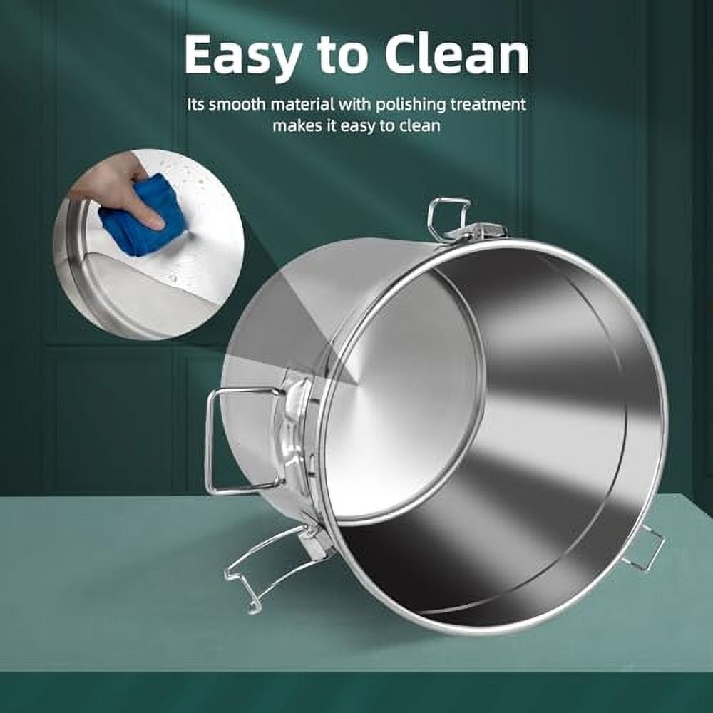 48L Stainless Steel Airtight Canister, Food Storage Containers with ...