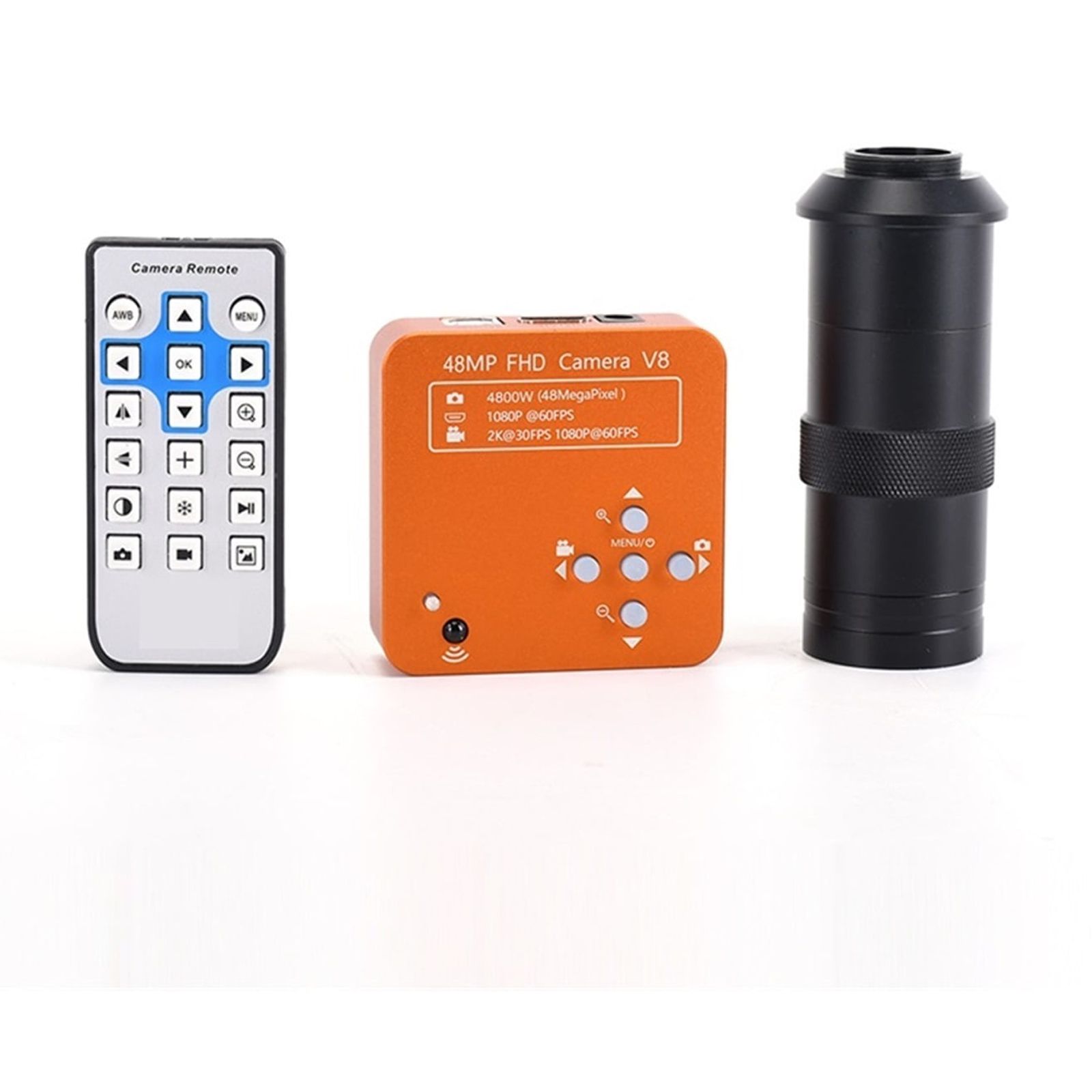 48MP Digital Microscope with 180X Objective Lens 60FPS FHD USB ...