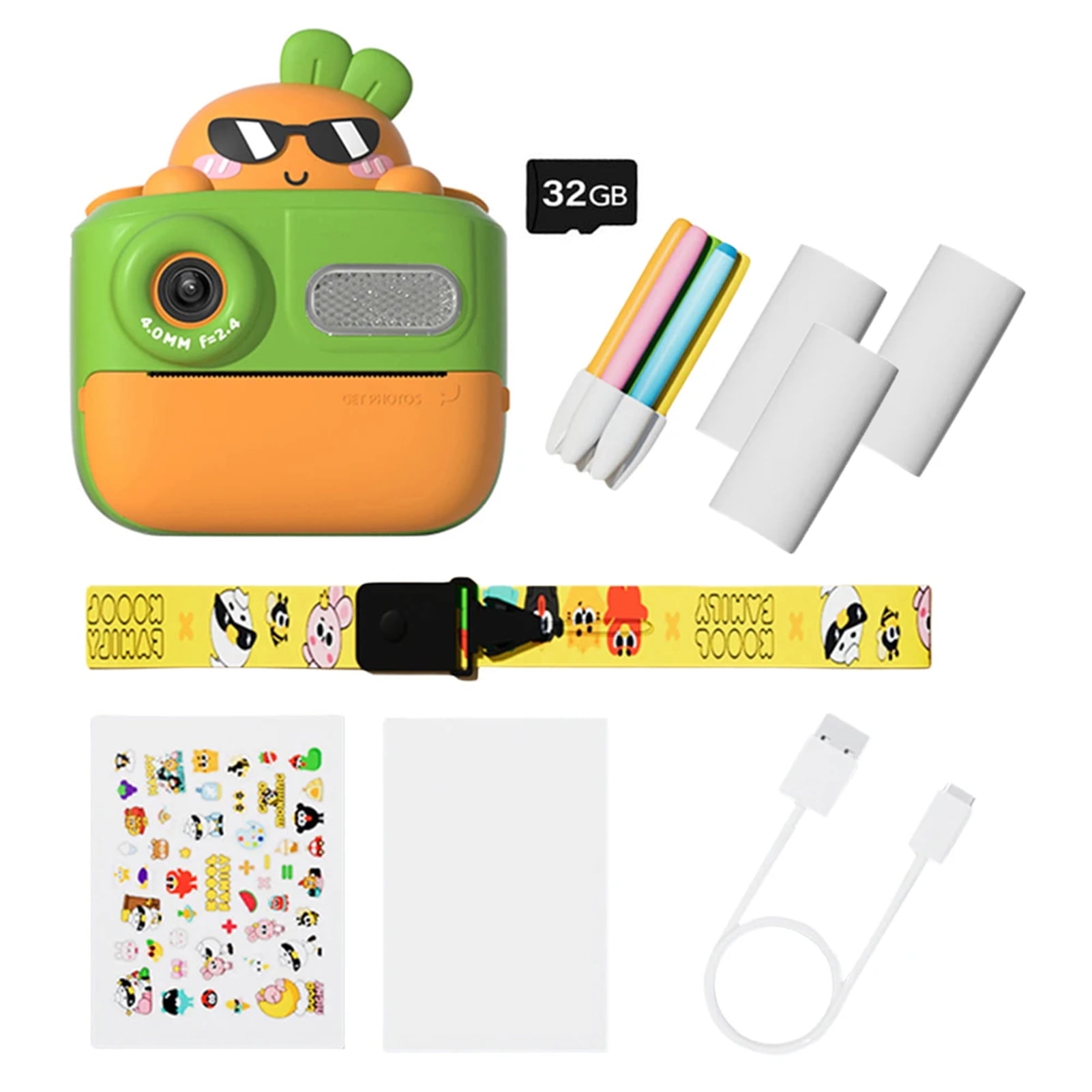 48MP Kids Instant Camera with Printable Paper Capture Print Memories HD ...