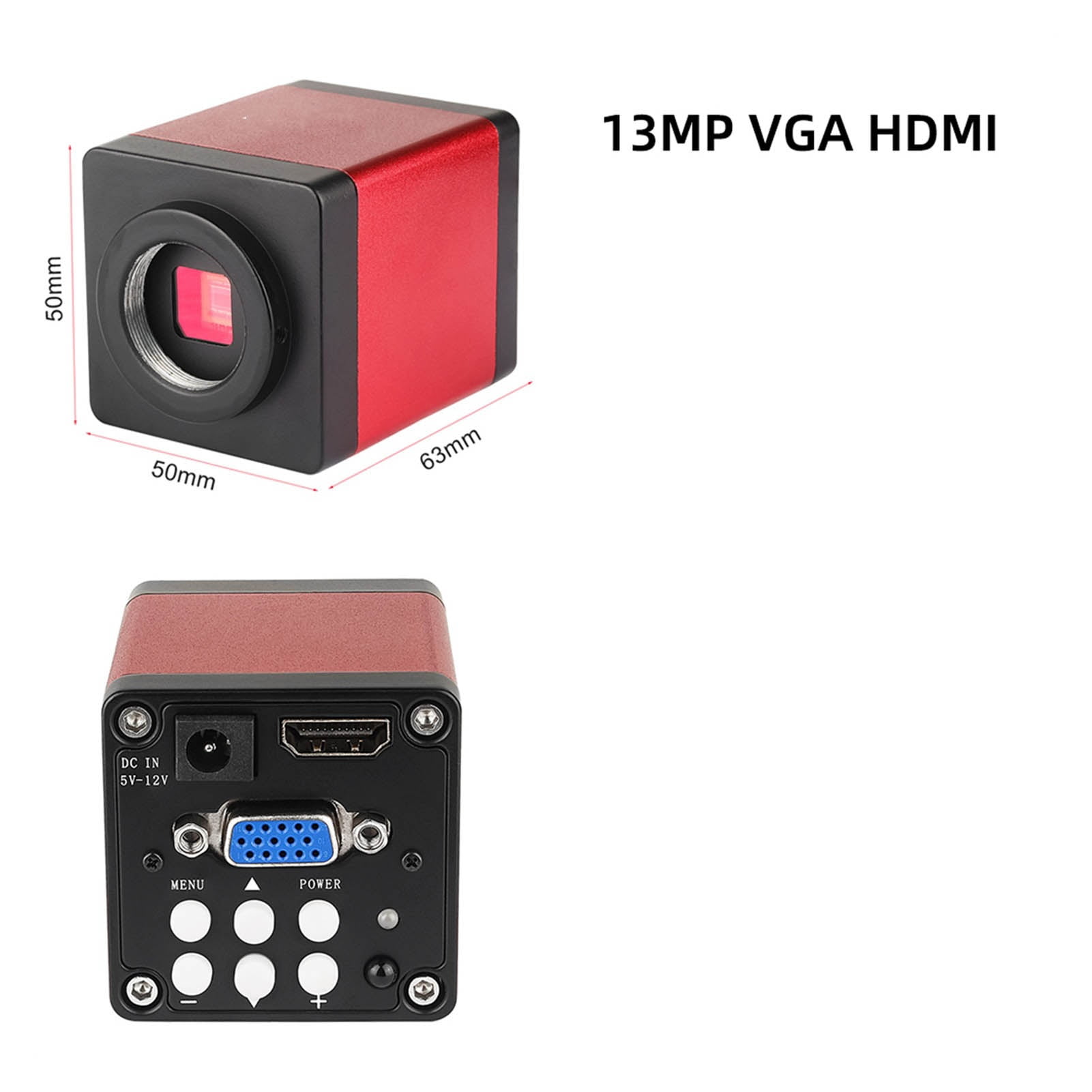 48MP Video Microscope 60FPS HDMI USB Industrial Electronic Digital ...