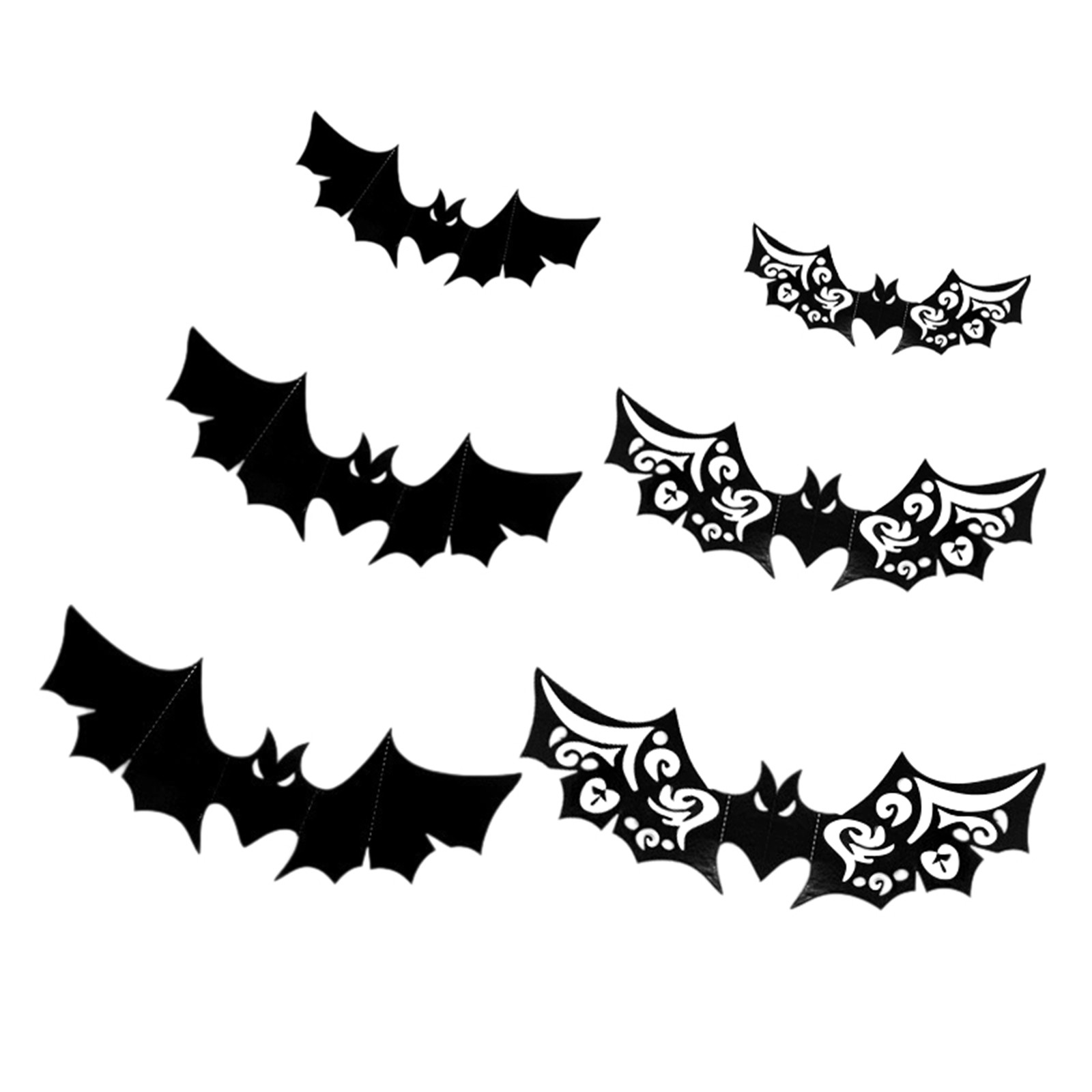 48PCS 3D Bat Wall Stickers - Large Halloween Decoration Set, Realistic ...