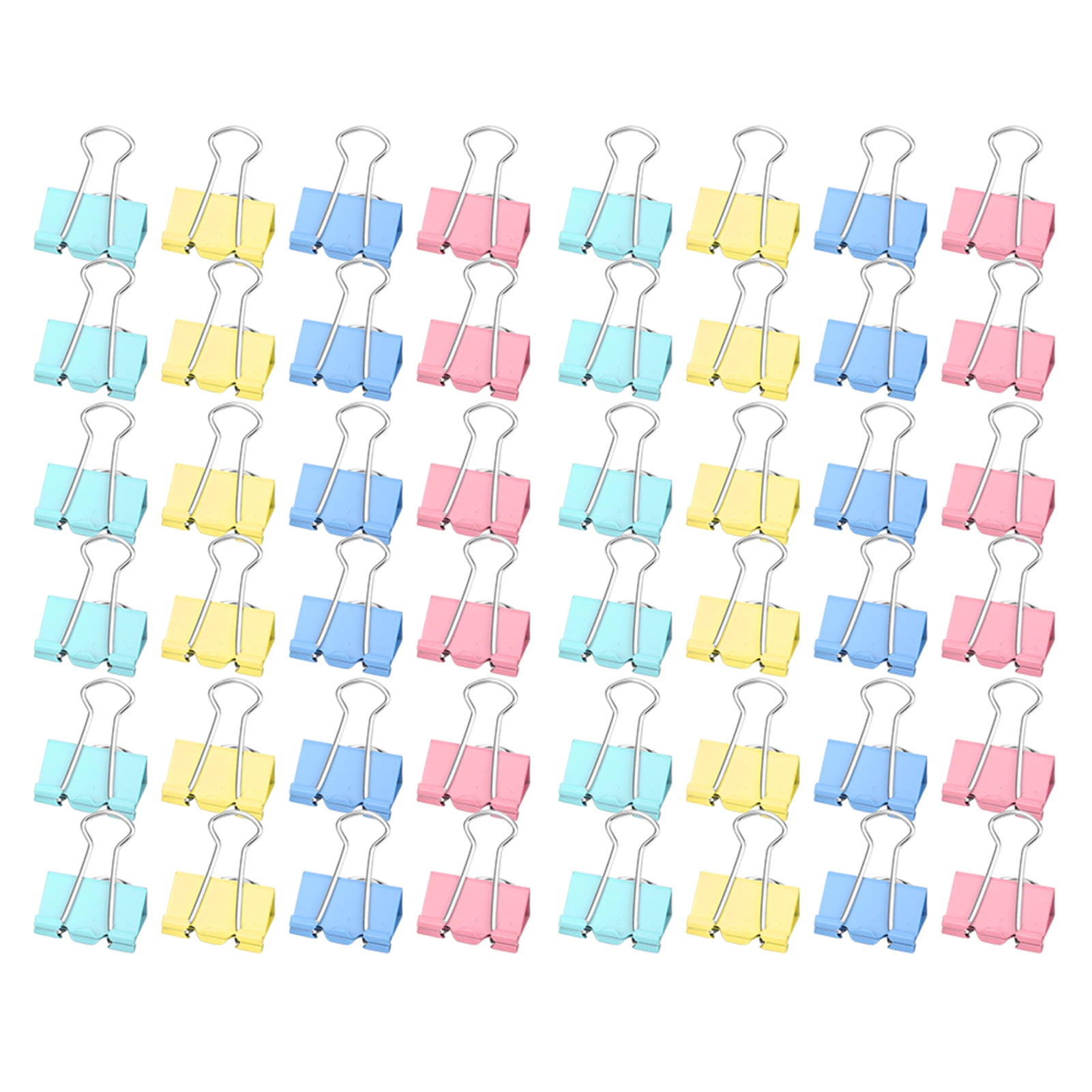 48PCS 4 Colors Binder Clips 25mm Long Tail Paper File Note Ticket Clip ...
