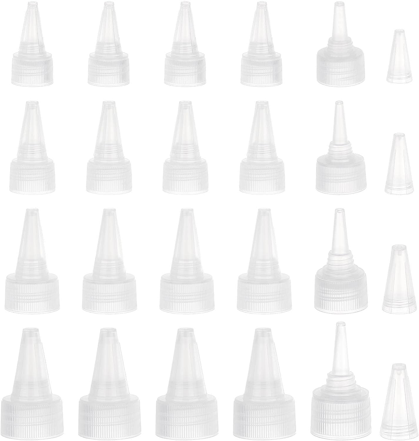 48PCS 4 Sizes Natural Twist Bottle Cap Squeeze Bottle Replacement Caps ...