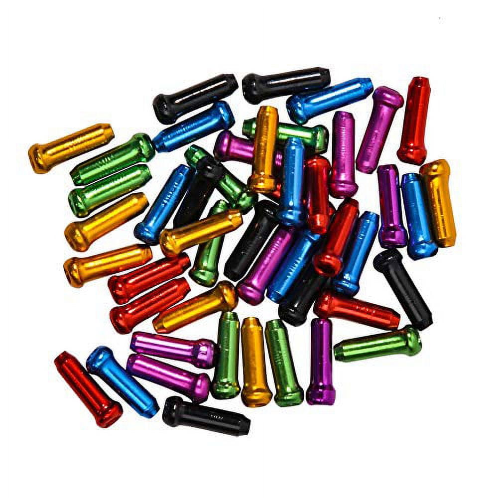 48PCS Bike Brake Cable End Cap Crimps, Cable End Tips for Road Mountain ...