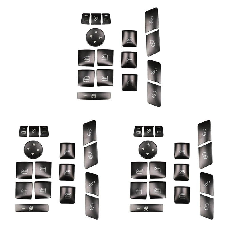 48PCS Car Door Seat Memory Lock Window Glass Lift Button Cover Sticker ...