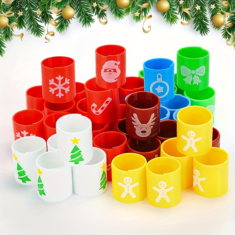 48PCS Christmas Coil Springs, Christmas Toy Springs for Classroom ...