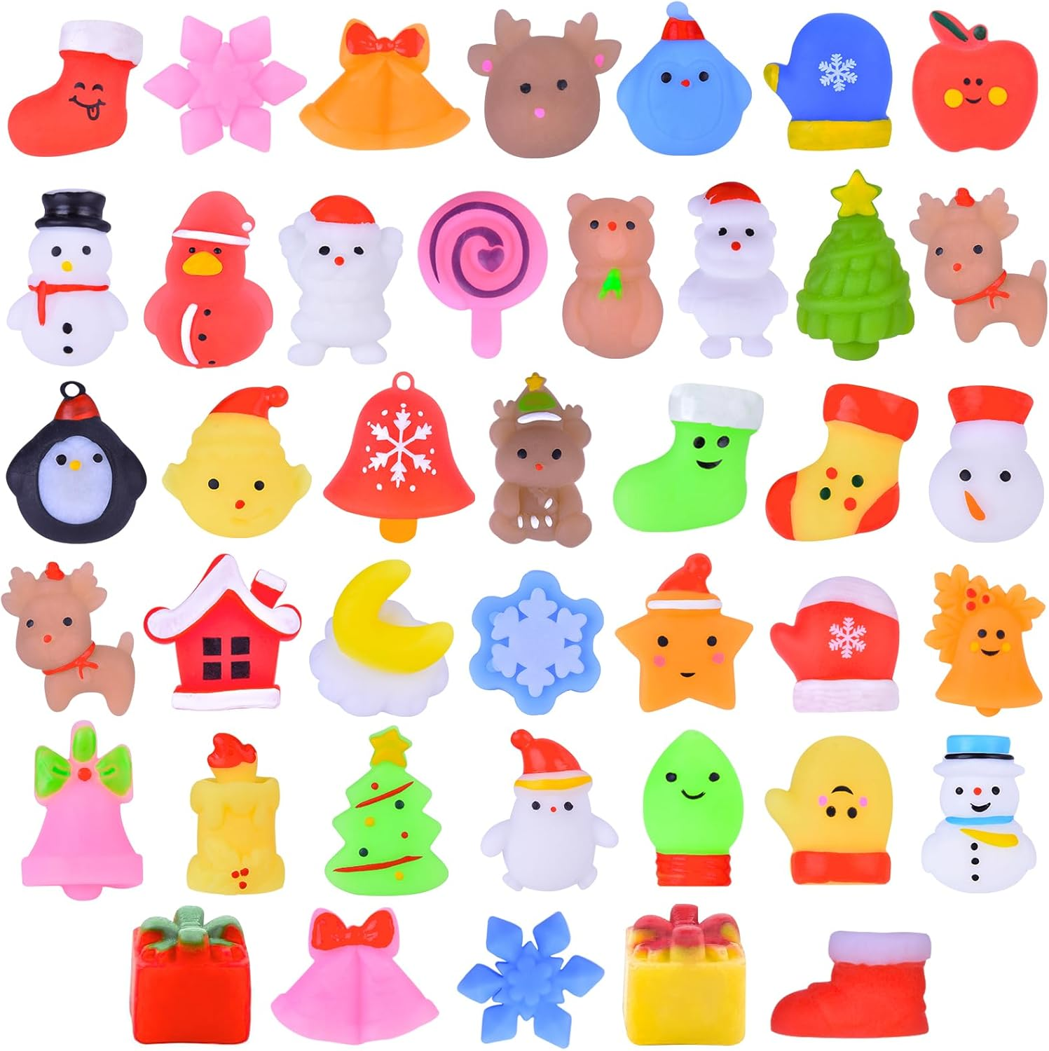 48PCS Christmas Squishy Toys, Christmas Mochi Squishies, Christmas ...