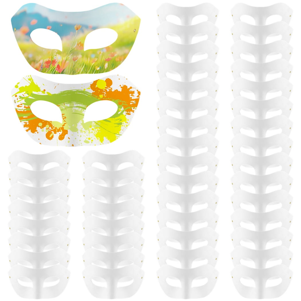 Customer reviews for 48PCS DIY Paper Masks, White Masquerade Masks ...