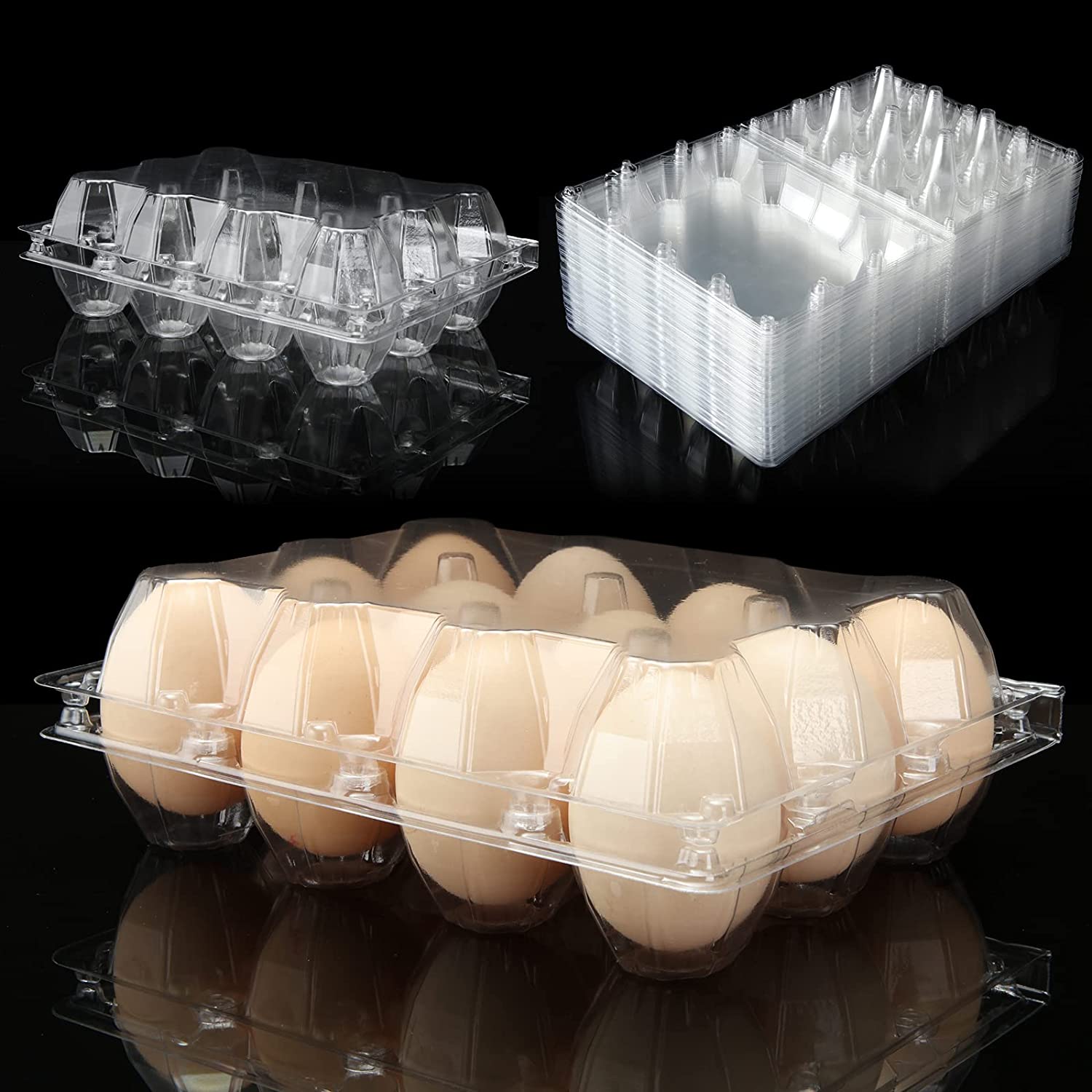 48PCS Egg Cartons Cheap Bulk, Each Holds 1 Dozen Eggs (12 Eggs ...