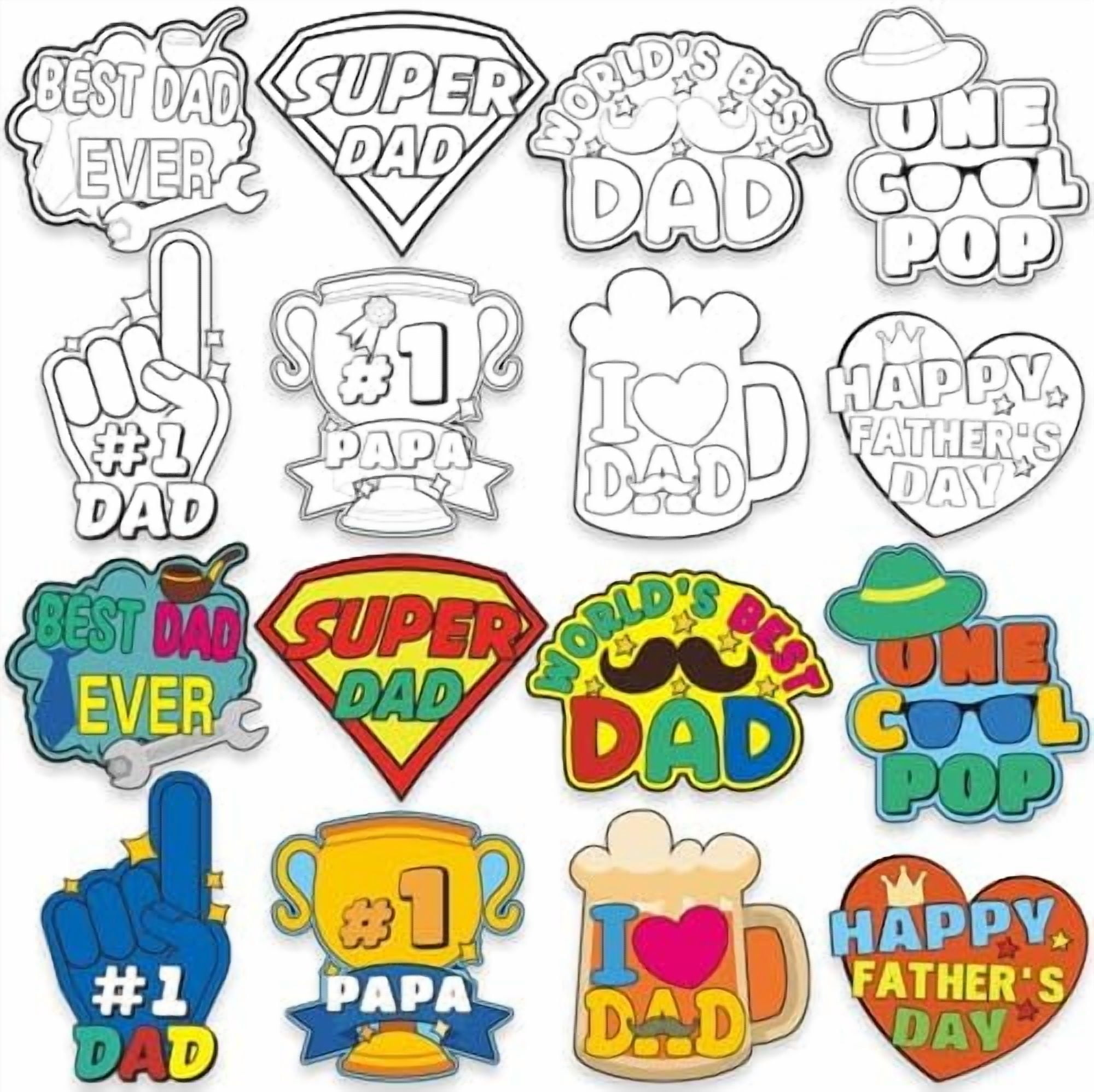 48PCS Fathers Day Crafts for Kids: Make Your Own Father's Gifts Bulk ...