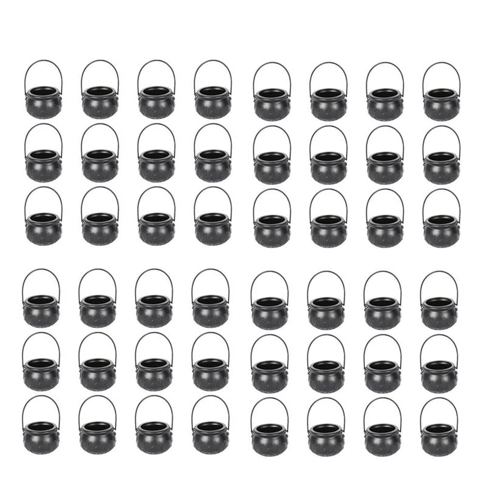 48PCS Halloween Witch Pot Plastic Mini Witch Cauldron Black Candy ...