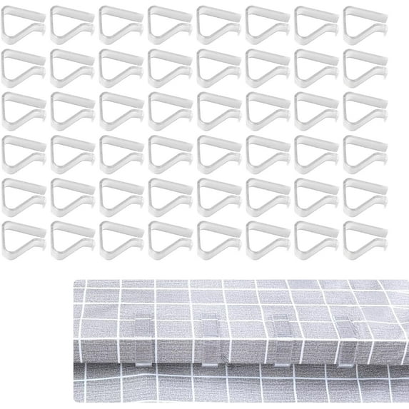 48PCS Large Clear Tablecloth Clips, Transparent Plastic Table Cloth ...