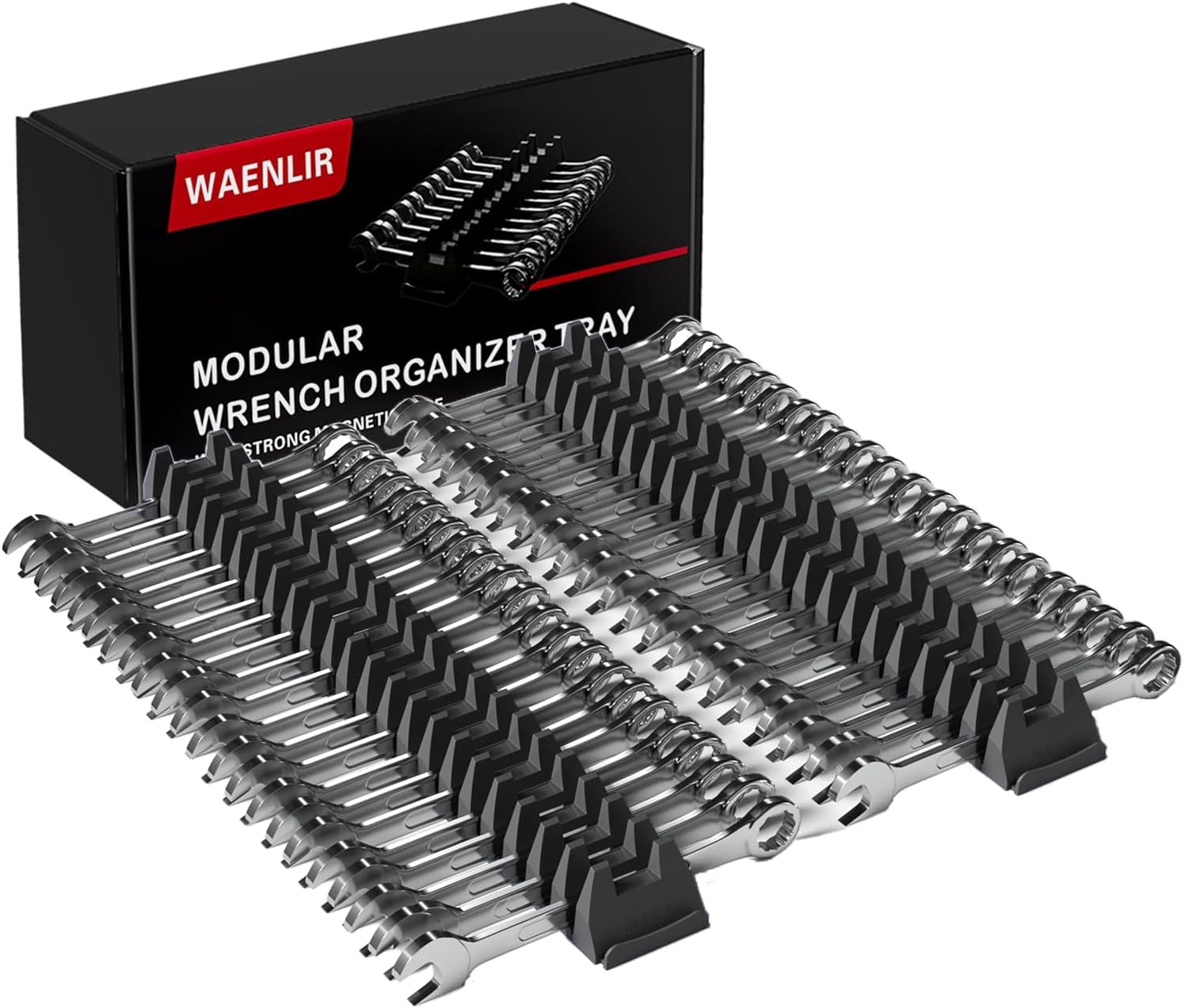 48PCS Magnetic Modular Wrench Organizer Set-Tool Drawer Storage Rack ...